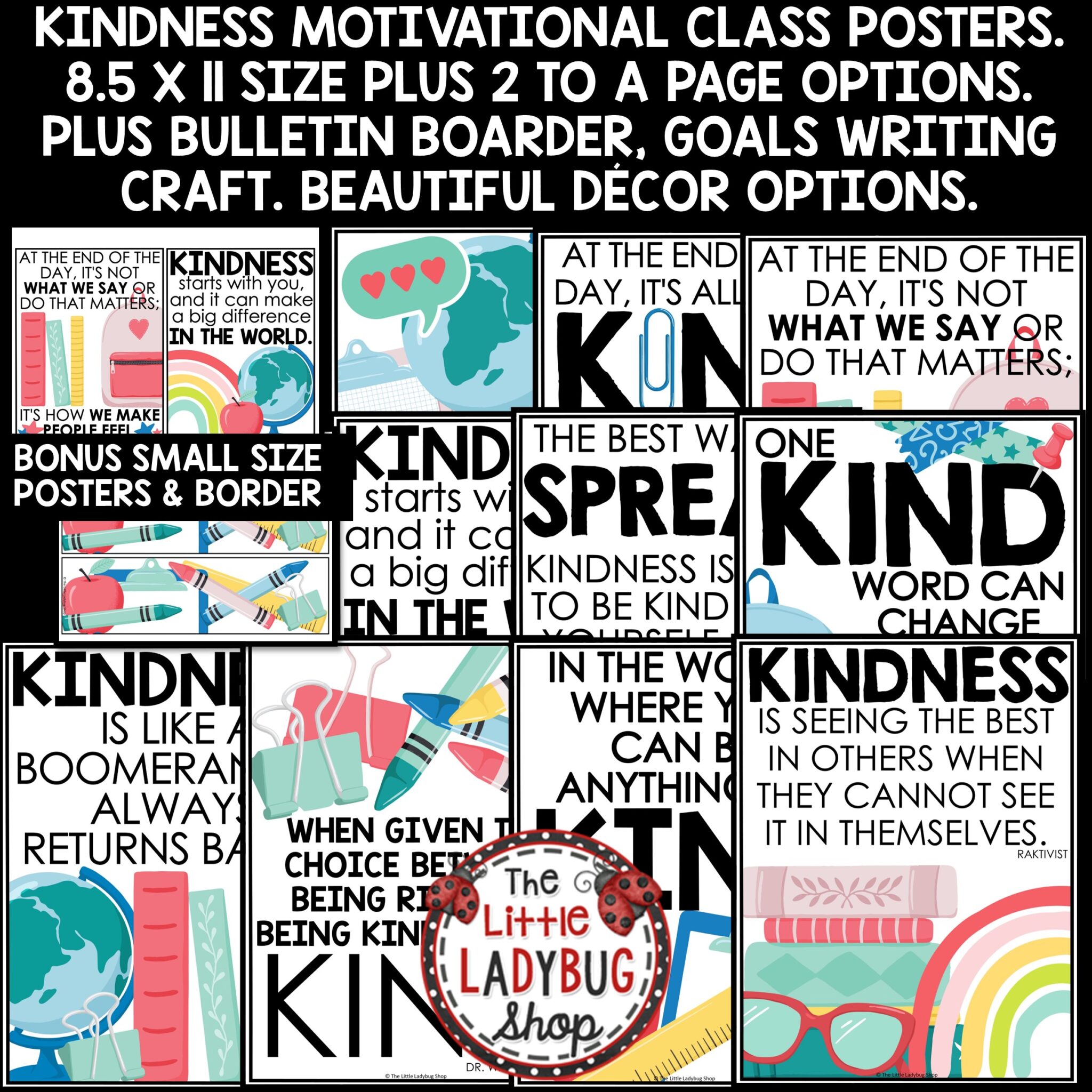 Back to School Kindness Posters - The Little Ladybug Shop