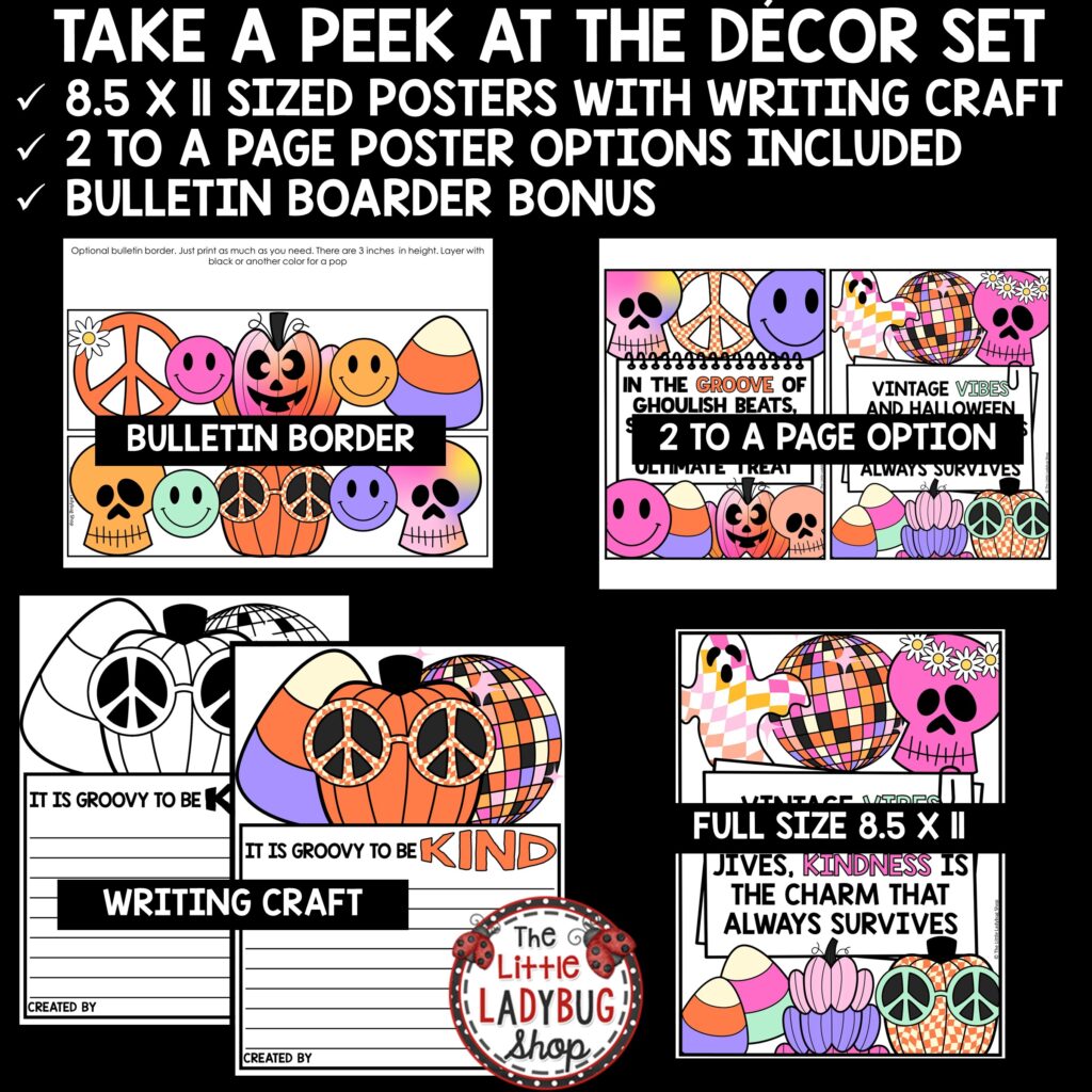 Halloween Fall Kindness Posters - The Little Ladybug Shop