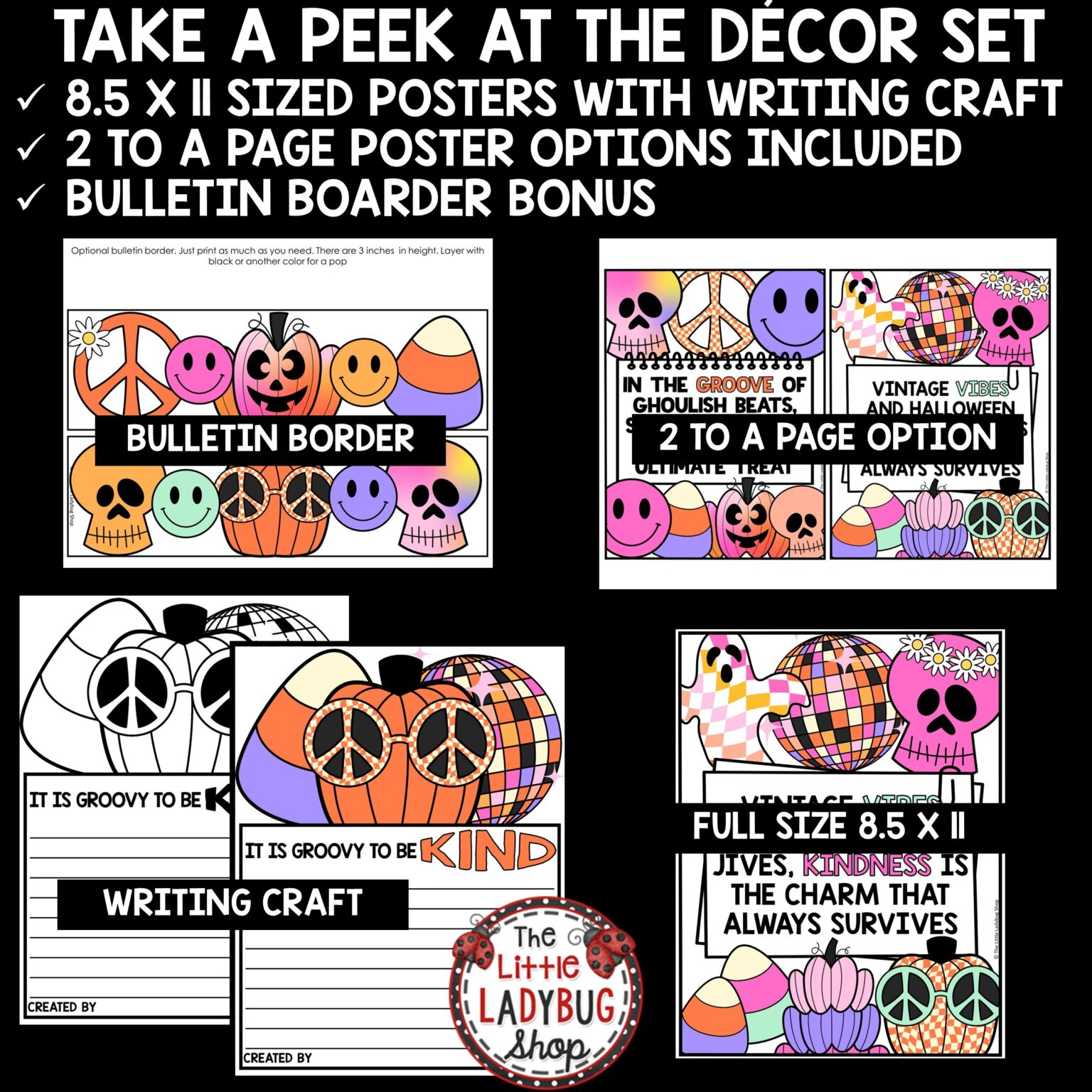 Halloween Fall Kindness Posters - The Little Ladybug Shop