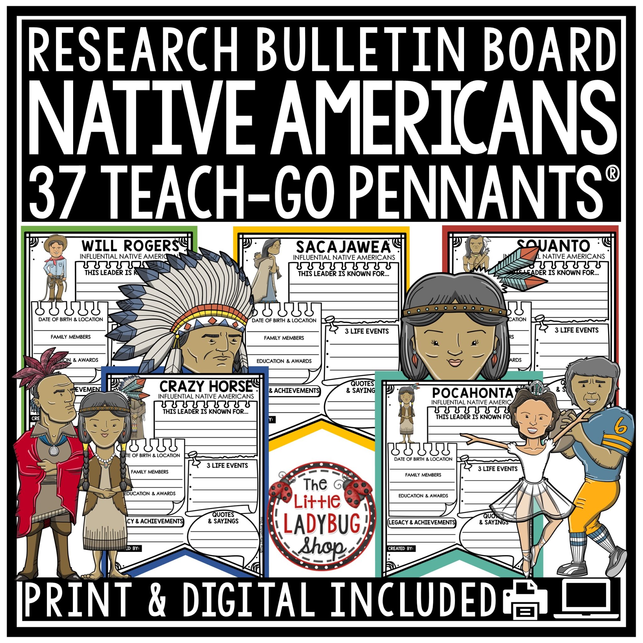 Native American Heritage Month Research Bulletin Board - The Little ...