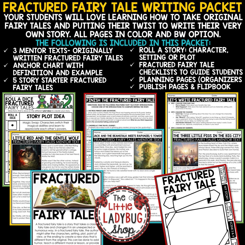 Writing Fractured Fairy Tales Mentor Texts - The Little Ladybug Shop