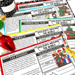December Winter Activities for Upper Elementary Students - The Little ...
