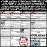 Winter Animals Reading Comprehension Passages - The Little Ladybug Shop
