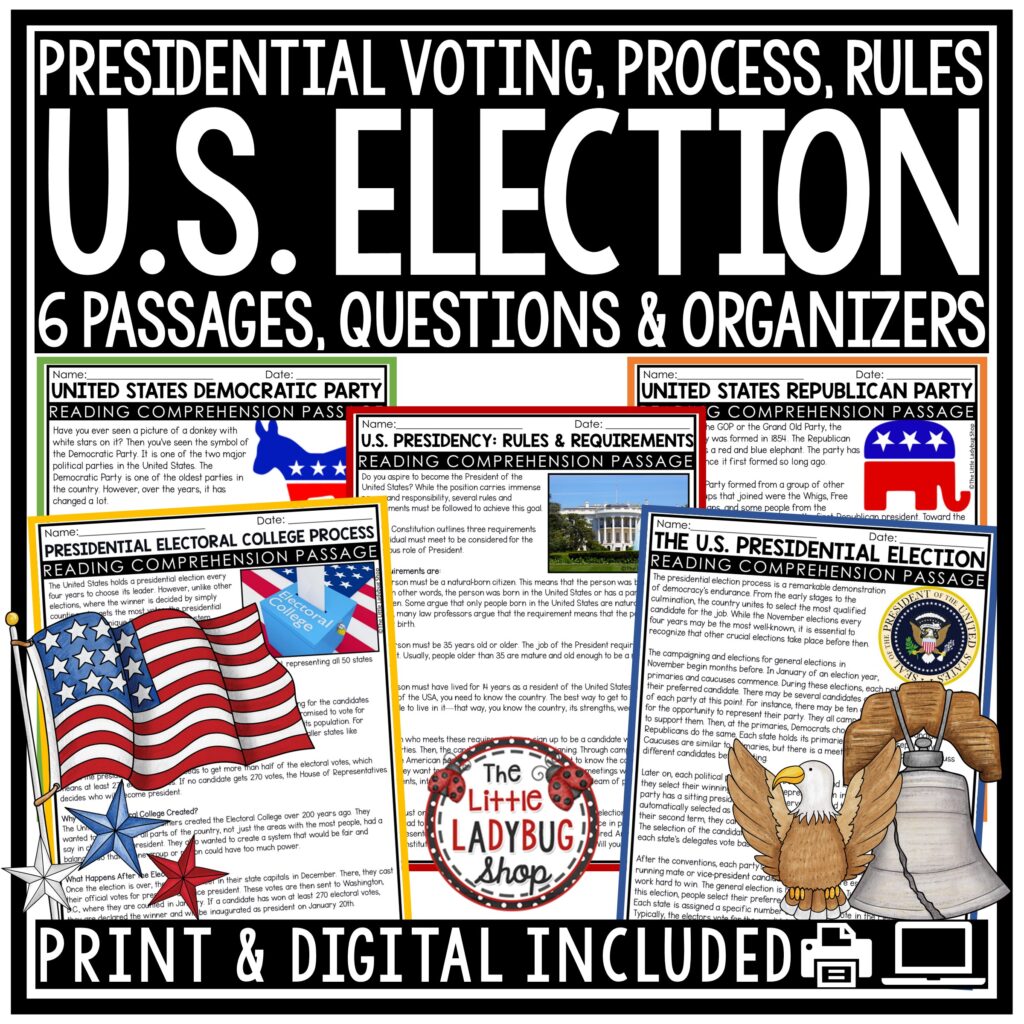 2024 Presidential Election Day Voting Reading Passages - The Little ...