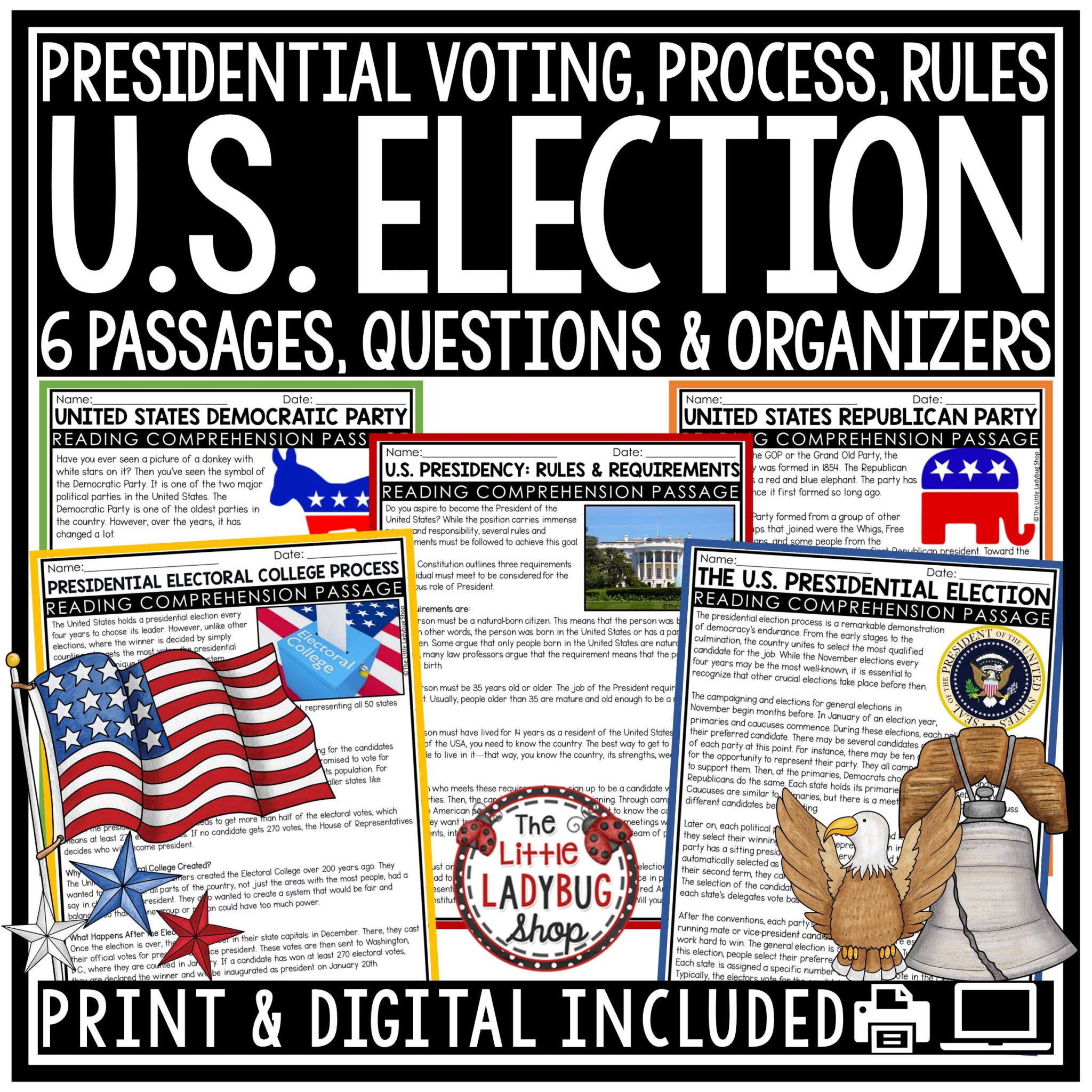 2024 Presidential Election Day Voting Reading Passages - The Little ...