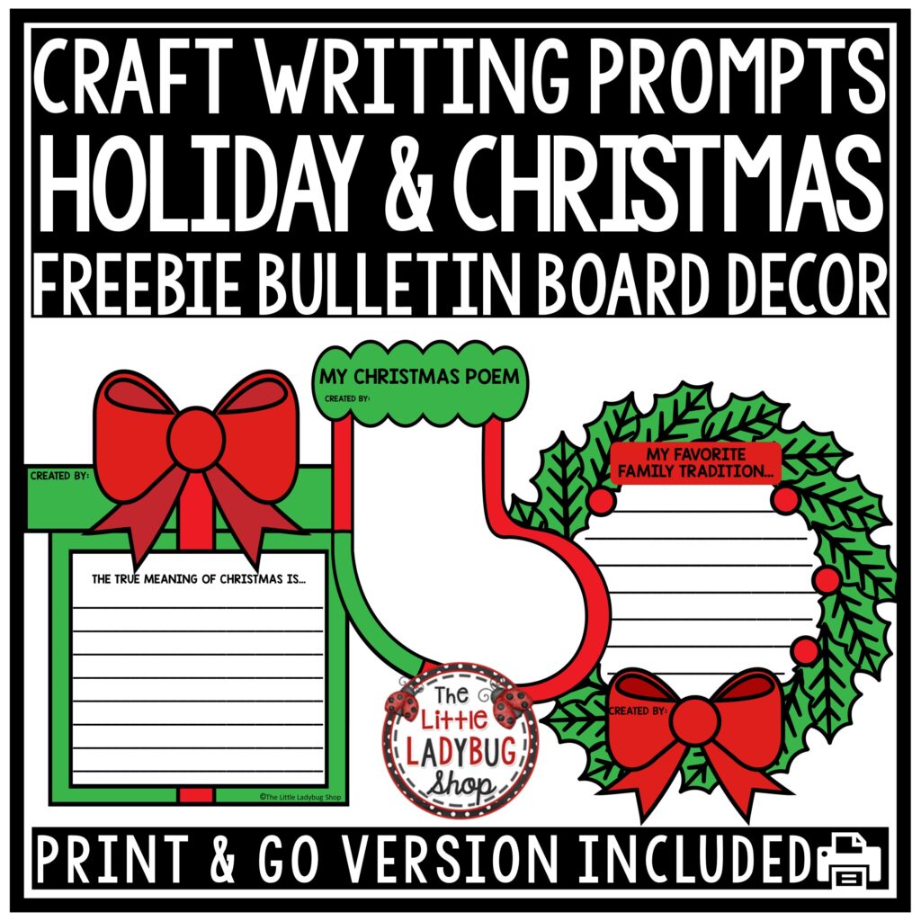 Christmas Writing Craft Freebie - The Little Ladybug Shop