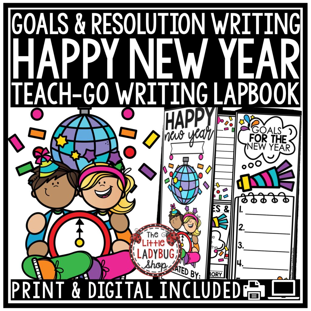 New Year Activities Resolutions Goal Setting - The Little Ladybug Shop