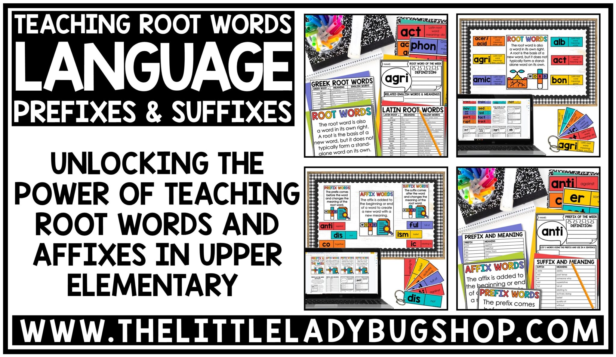 Root Words, Prefixes, and Suffixes Activities for Upper Elementary ...