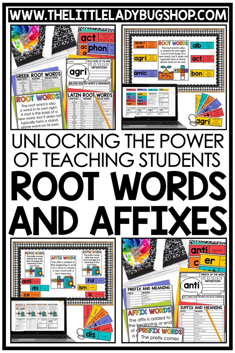 Root Words, Prefixes, and Suffixes Activities for Upper Elementary ...