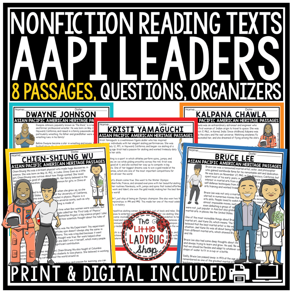 AAPI Asian American Pacific Islander Heritage Month Activities Reading ...
