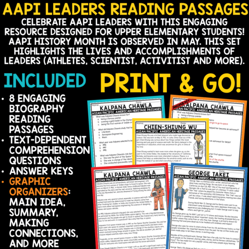 AAPI Asian American Pacific Islander Heritage Month Activities Reading ...