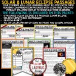 Lunar and Solar Eclipse Reading and Writing Activities - The Little ...
