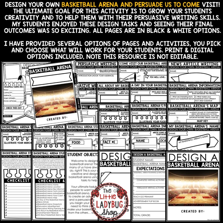 Design Your Own Basketball Arena Project Based Learning - The Little ...