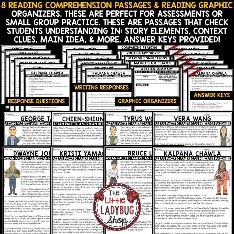 Asian American Pacific Islander Heritage Month Reading Passages - The ...