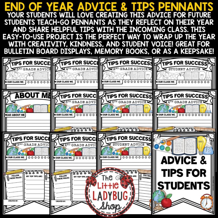 End of The Year Advice for Next Year's Students Bulletin Board - The ...