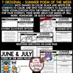 Summer June July Poem of the Week Poetry Analysis - The Little Ladybug Shop