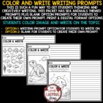 Sea Ocean Animals Coloring Pages Summer Writing Prompts - The Little ...