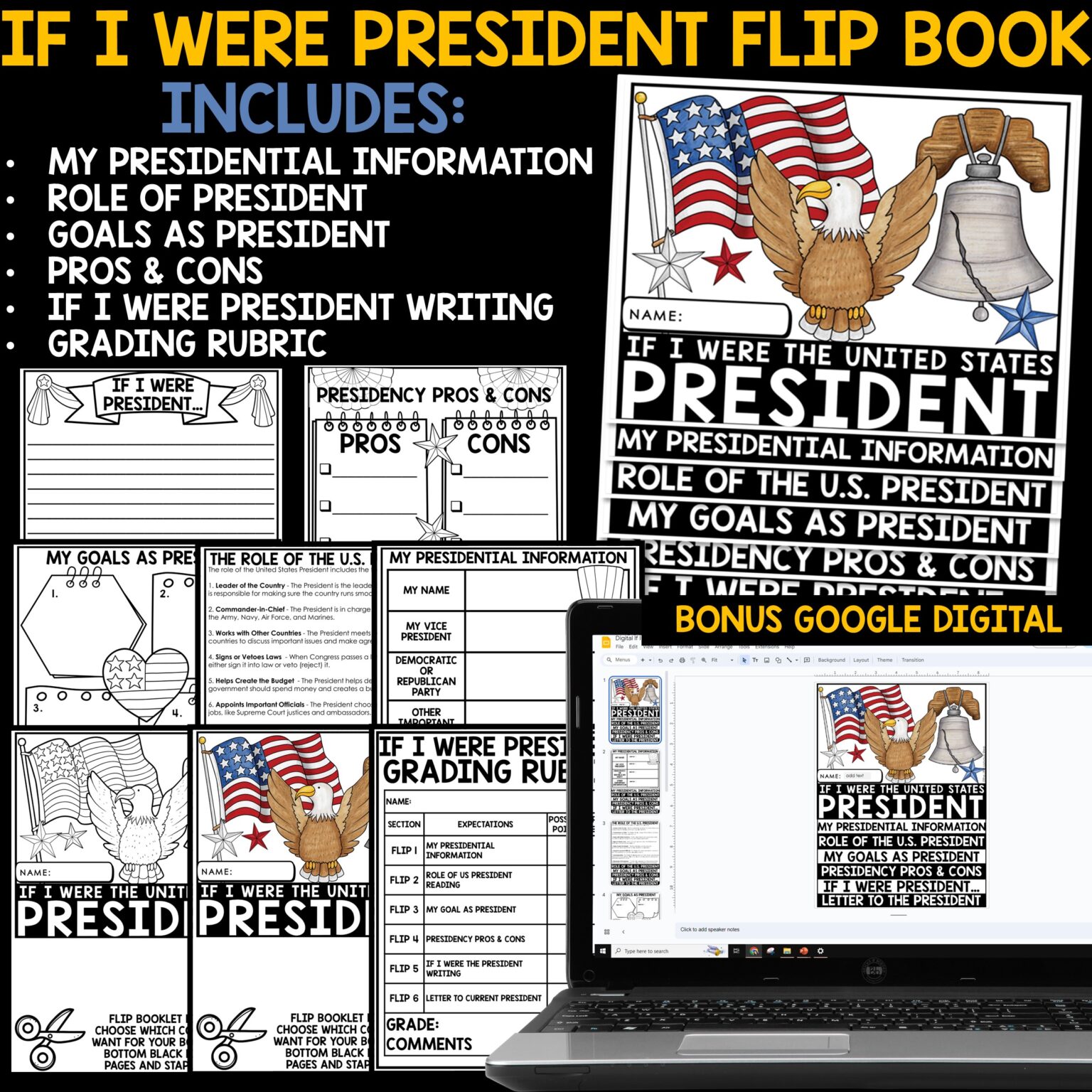 If I Were President Writing Activity: Presidential Election Research ...