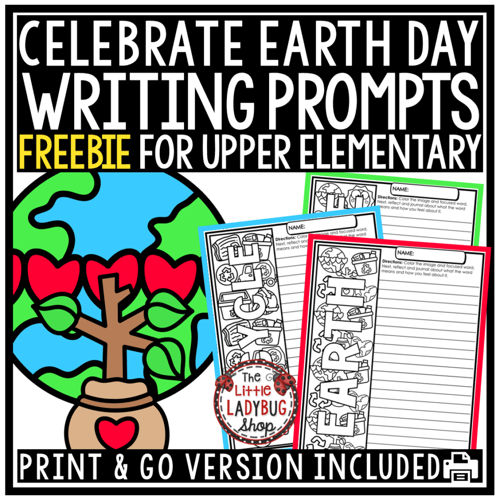 Free Earth Day Writing Activity and Coloring Pages - The Little Ladybug ...