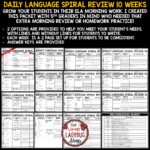 5th Grade Daily ELA Spiral Language Review Grammar Practice - The ...
