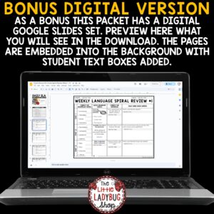 5th Grade Daily ELA Spiral Language Review Grammar Practice - The ...