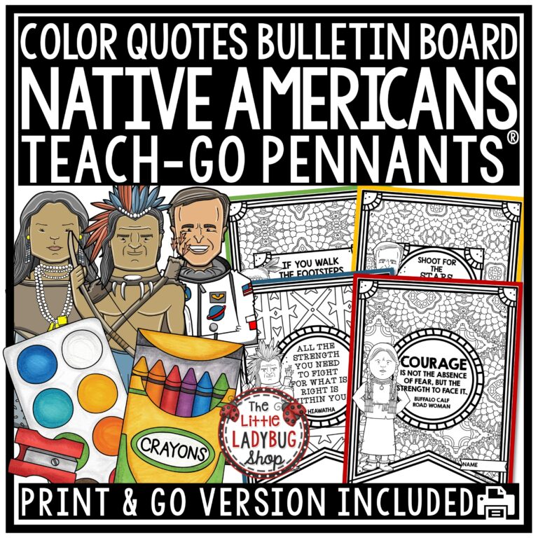 Native American Heritage Month Quote Coloring Posters - The Little ...
