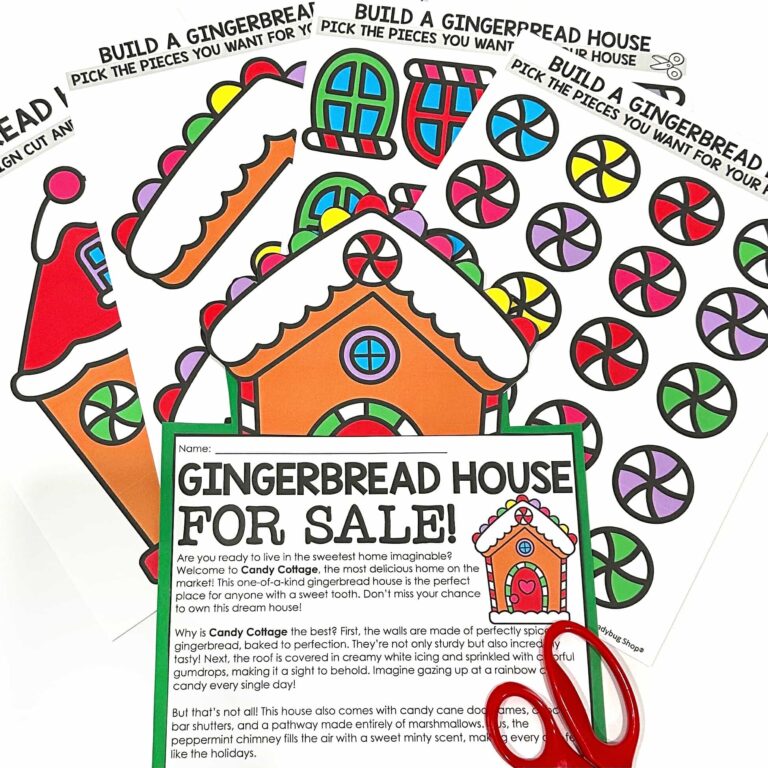 Design and Sale a Gingerbread House Persuasive Writing Project - The ...