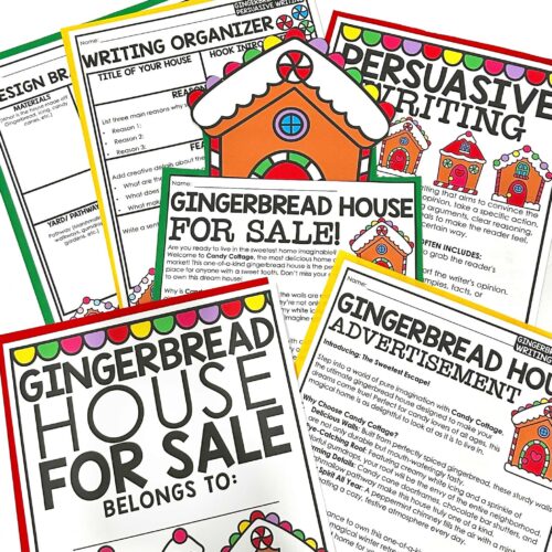 Design and Sale a Gingerbread House Persuasive Writing Project - The ...