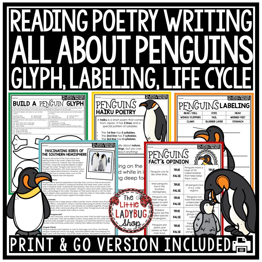 All About Penguins Reading Passage Penguins Life Cycle - The Little ...