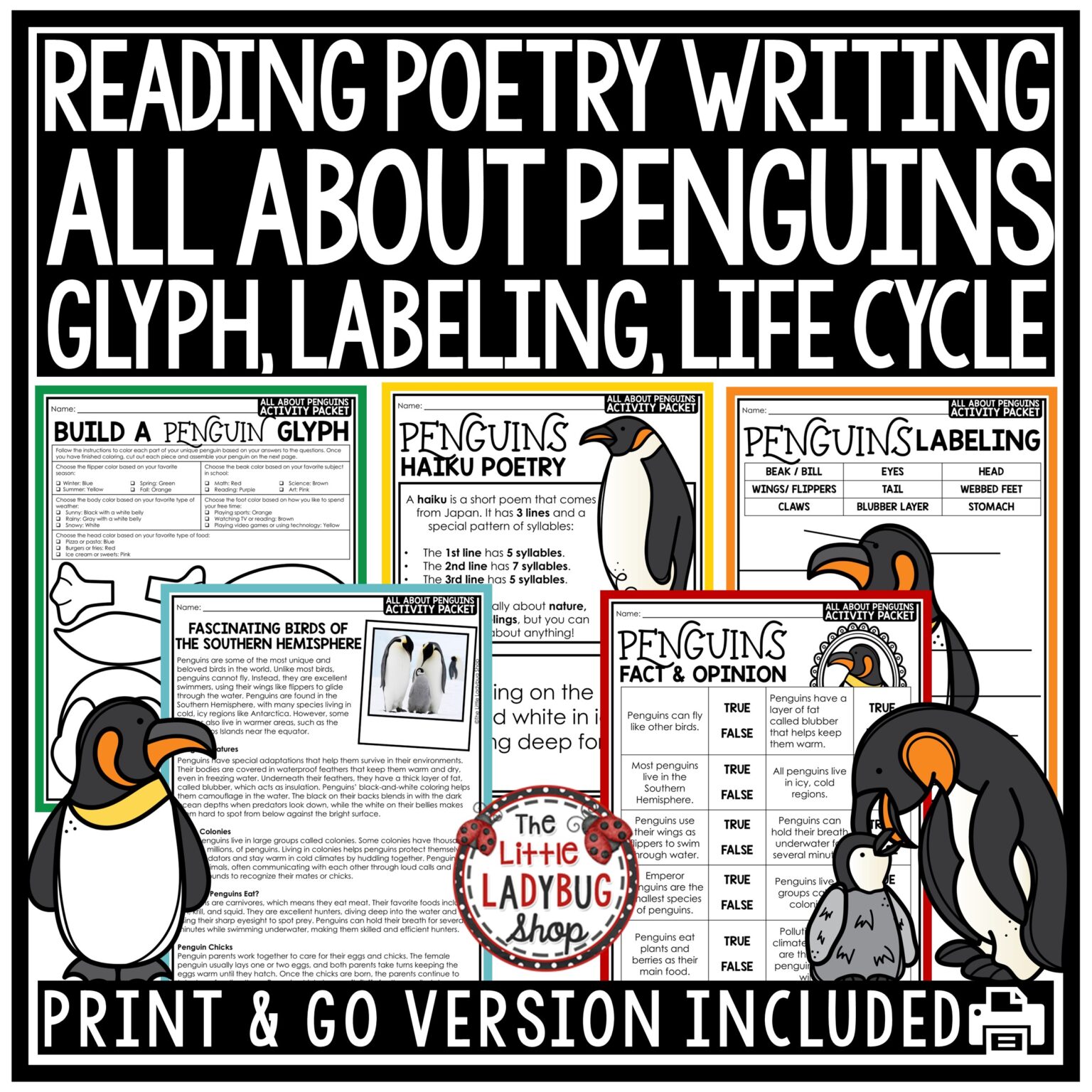 All About Penguins Reading Passage Penguins Life Cycle - The Little ...