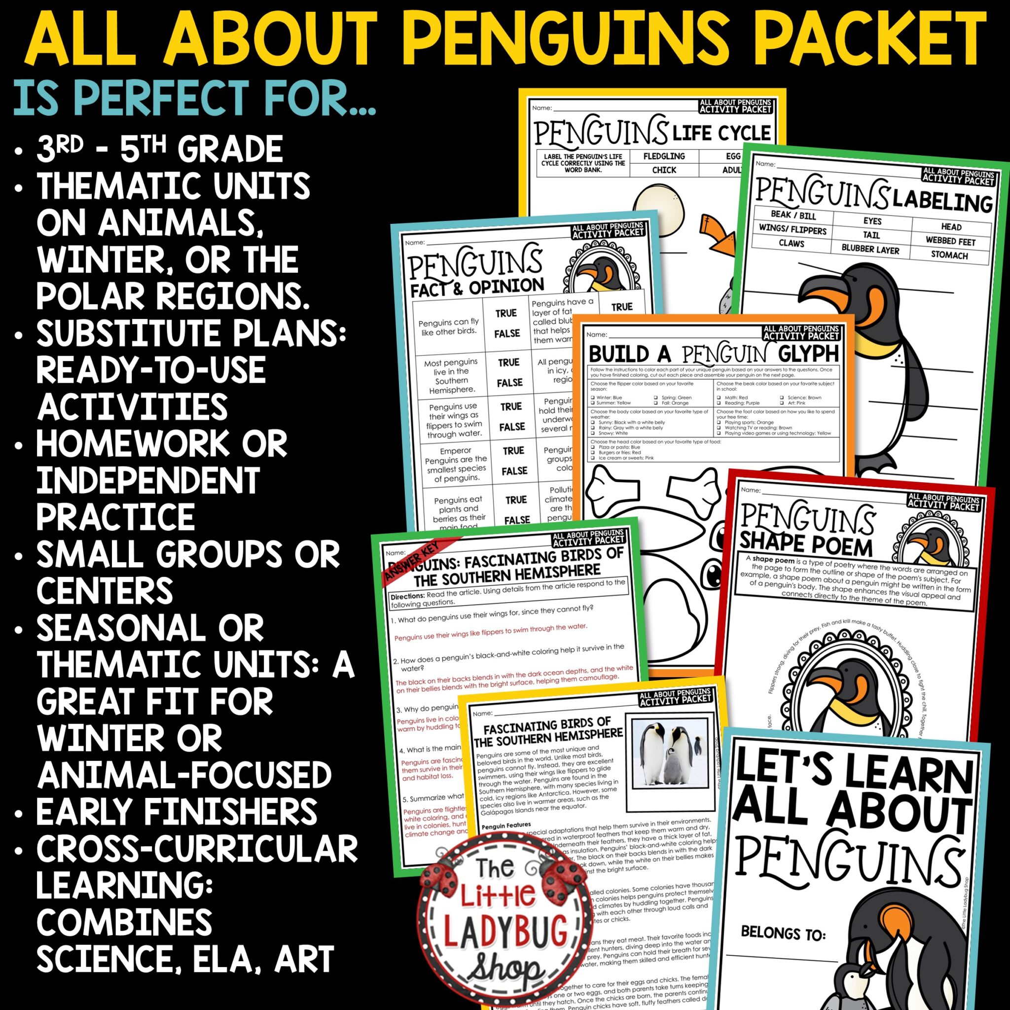 All About Penguins Reading Passage Penguins Life Cycle - The Little ...