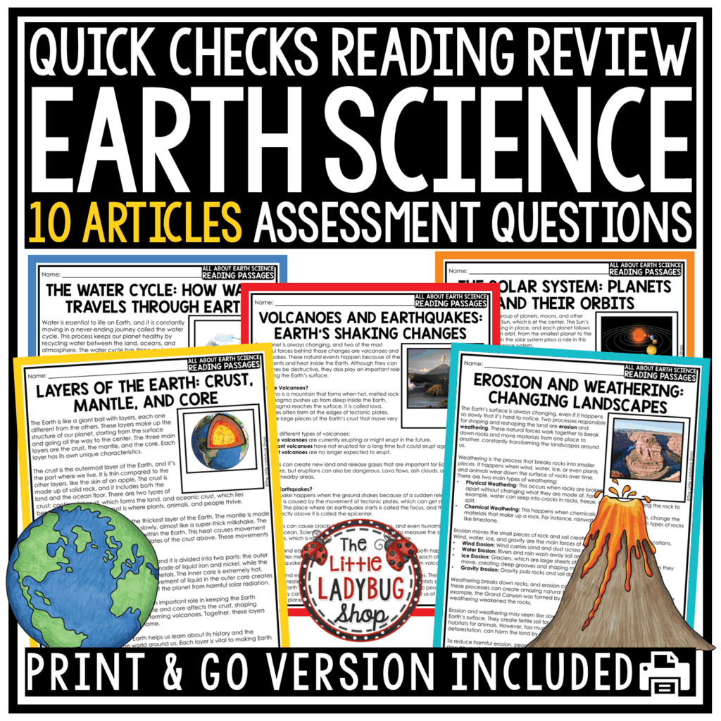 Earth Science Worksheets Layers of The Earth Ecosystems and Habitats ...