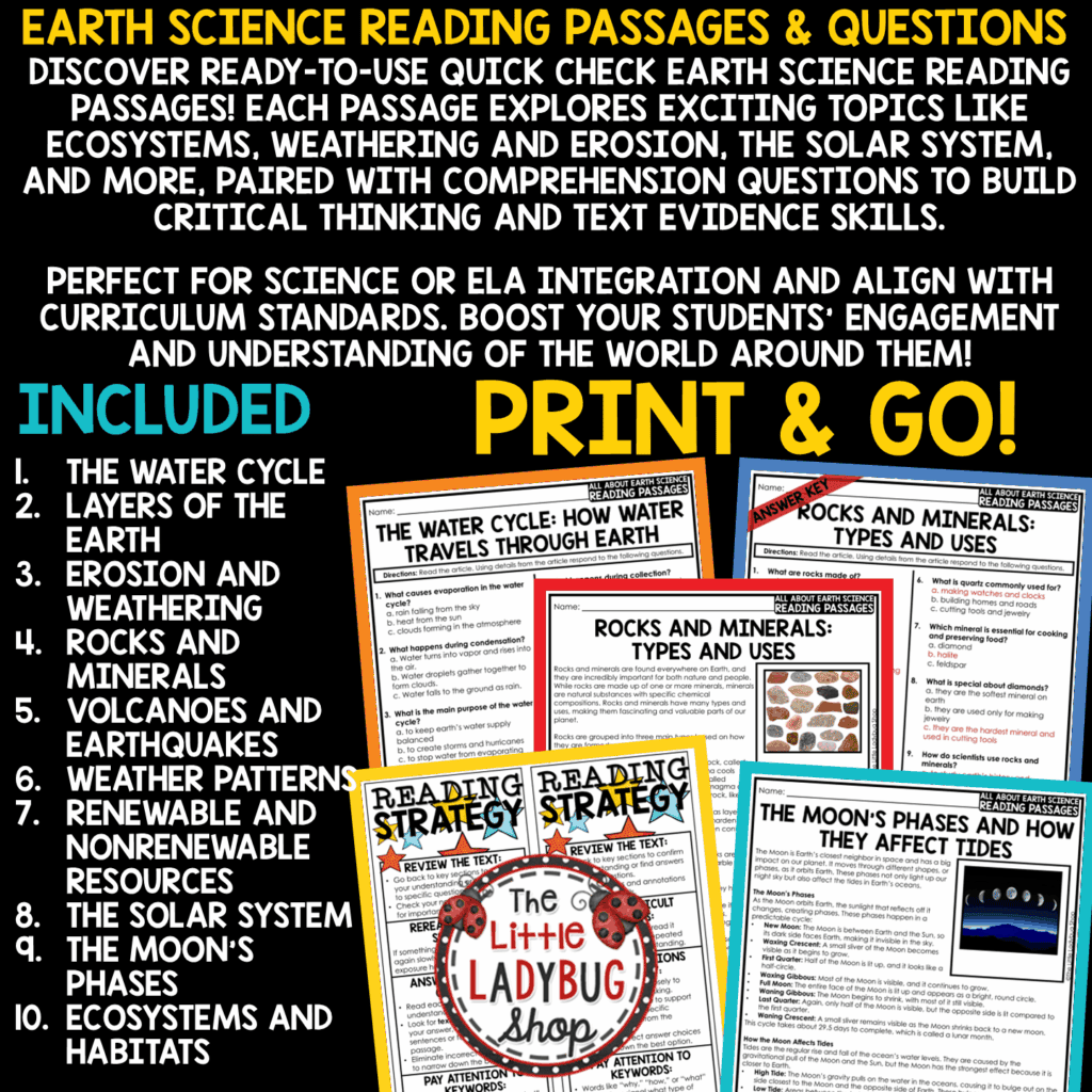 Earth Science Worksheets Layers of The Earth Ecosystems and Habitats ...