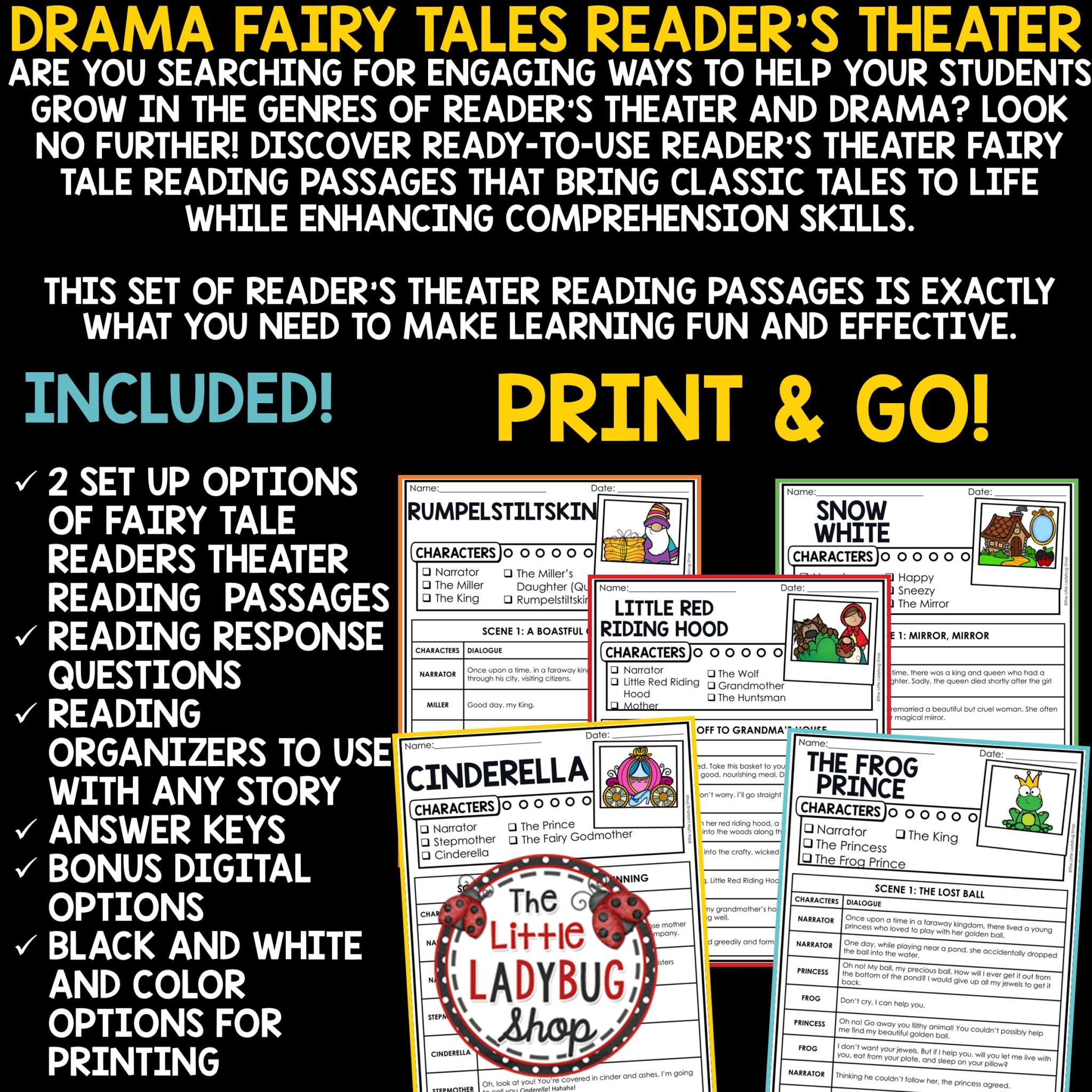 Drama Reader's Theater Scripts Fairy Tales 3rd 4th Grade - The Little ...