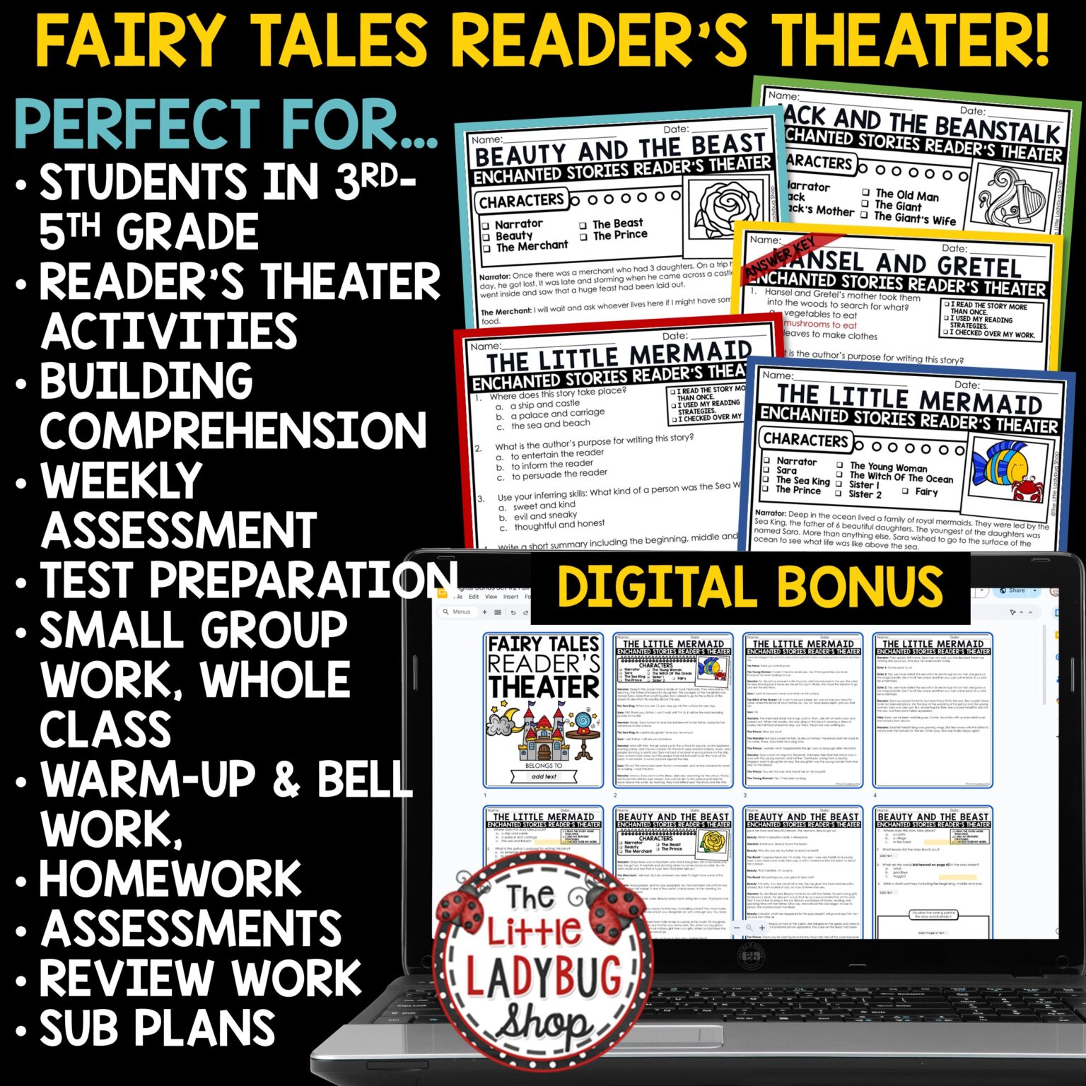 Drama Reader's Theater Scripts Fairy Tales Reading 3rd 4th Grade - The ...