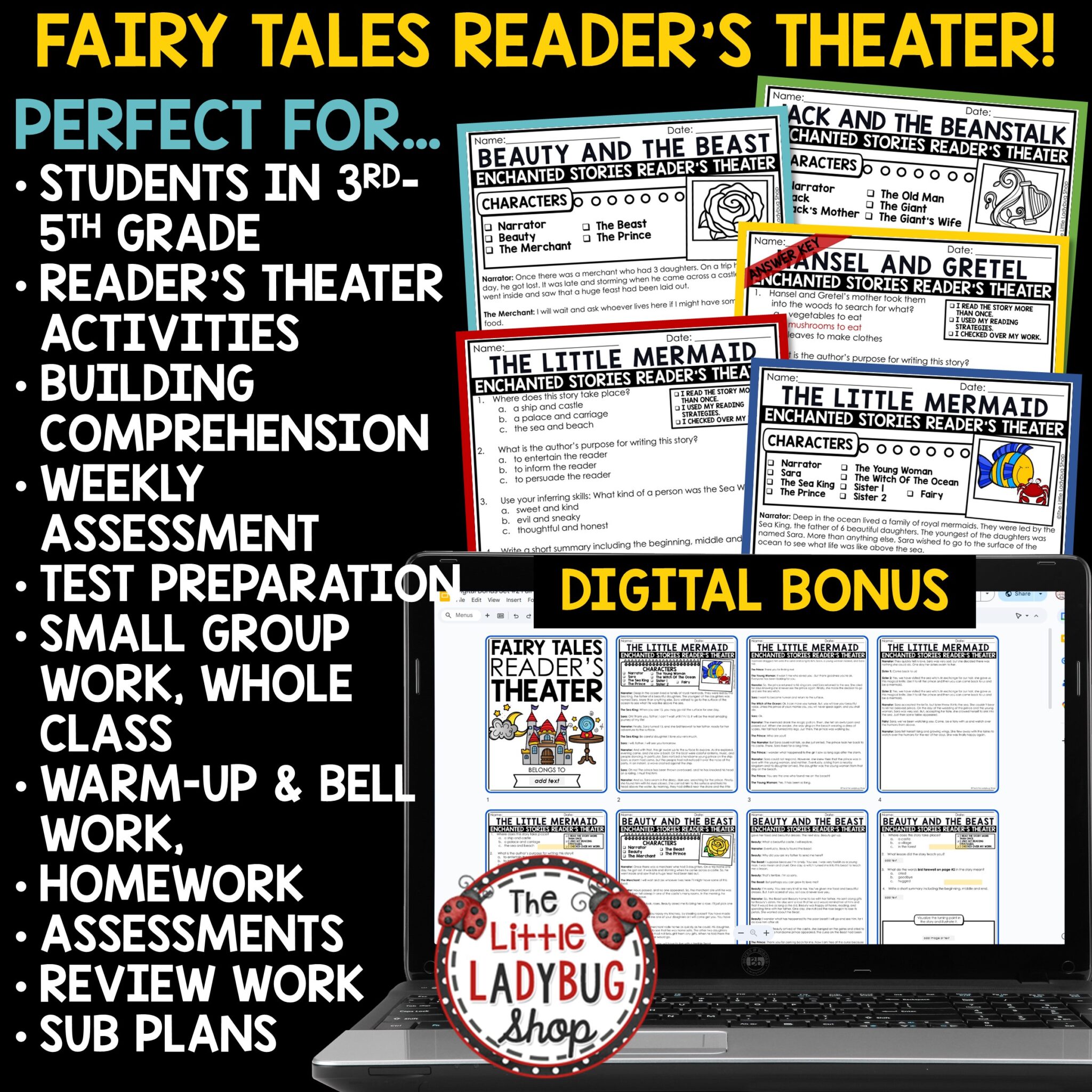 Drama Reader's Theater Scripts Fairy Tales Reading 3rd 4th Grade - The ...