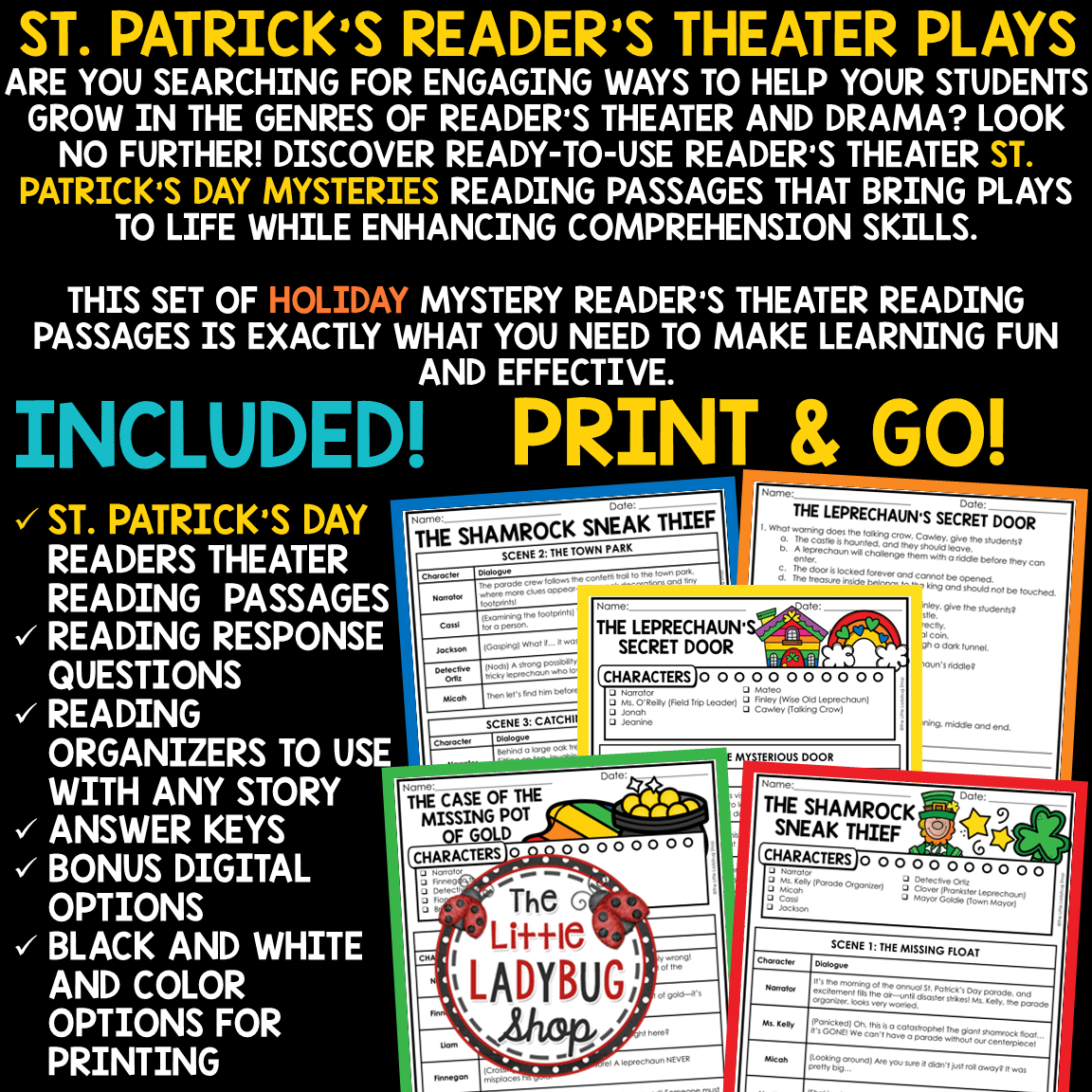 St. Patrick's Day Mystery Reader's Theater Scripts Reading ...