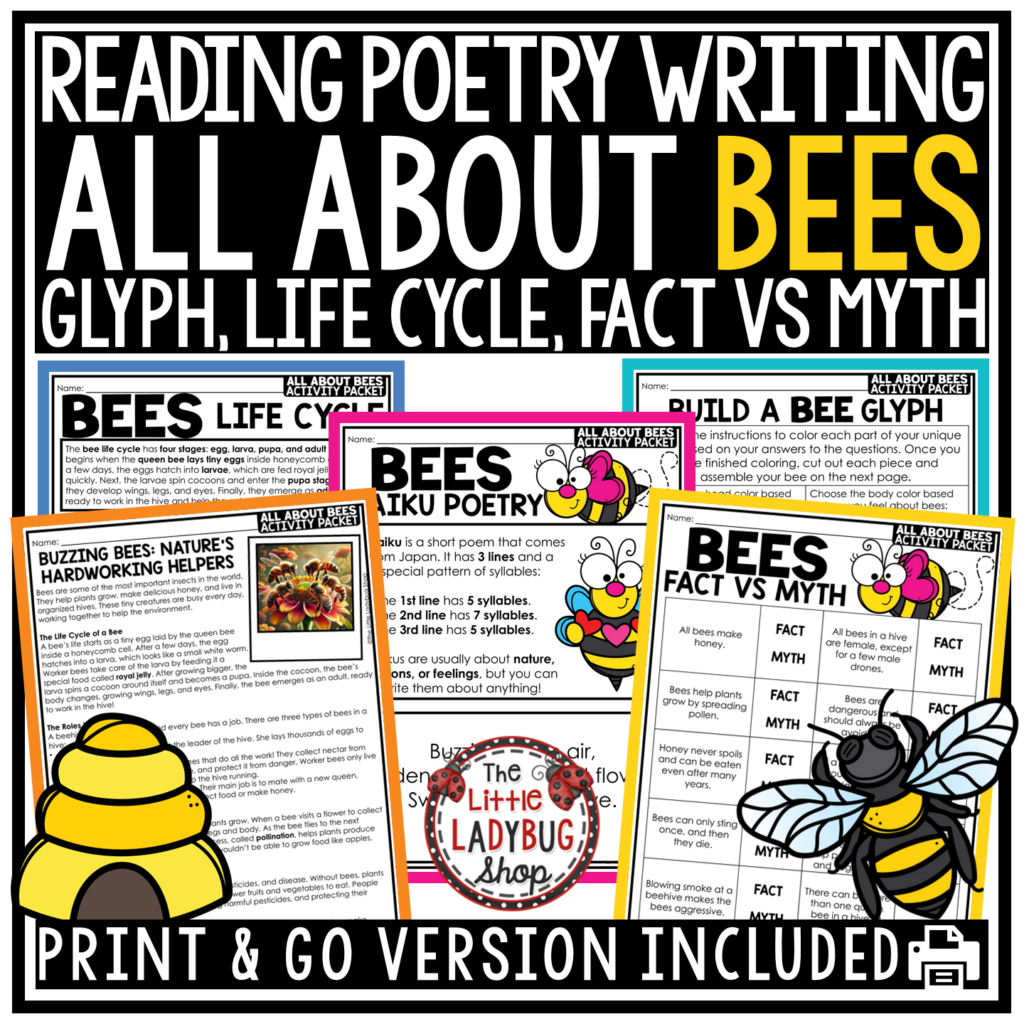 All About Bees Activities Reading Passages Life Cycle of a Bee - The ...
