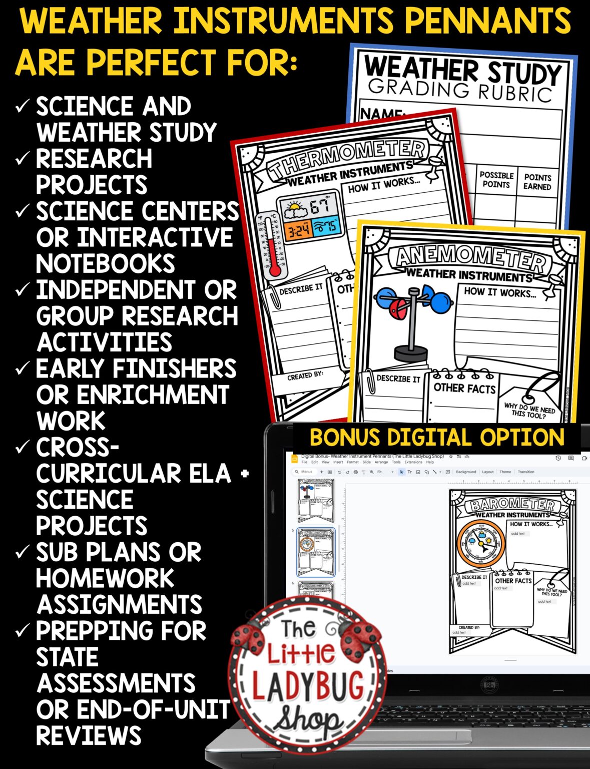 Weather Instruments Study Activities Research Templates Project - The ...
