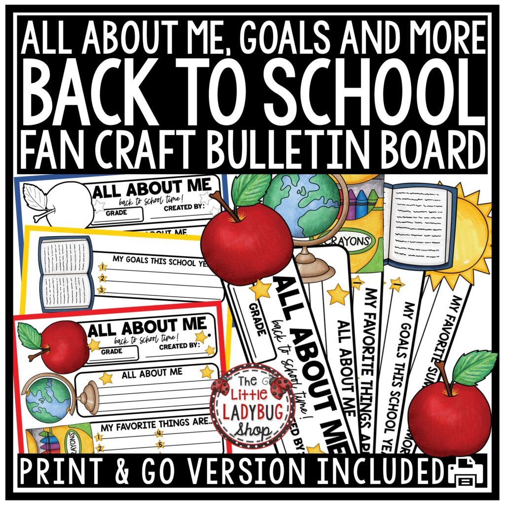 Back to School Year Craft Craftivity All About me 3rd 4th Grade - The ...
