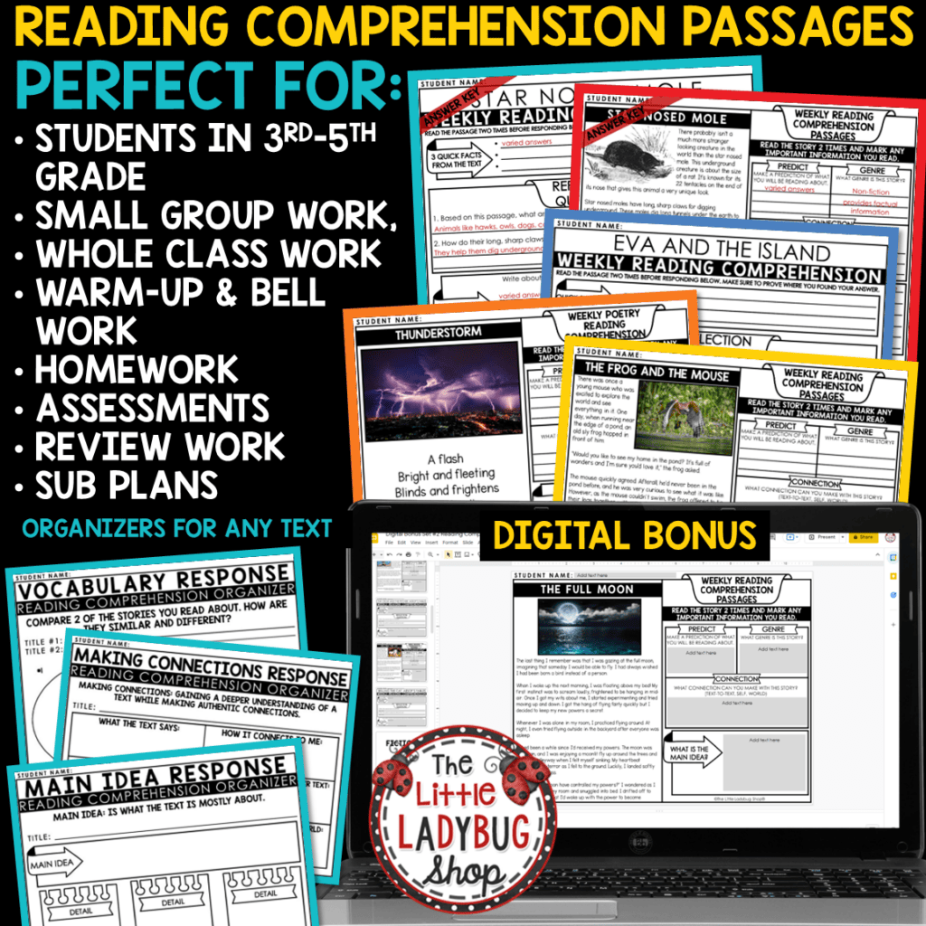 Small Group Reading Intervention Comprehension Passages - The Little ...